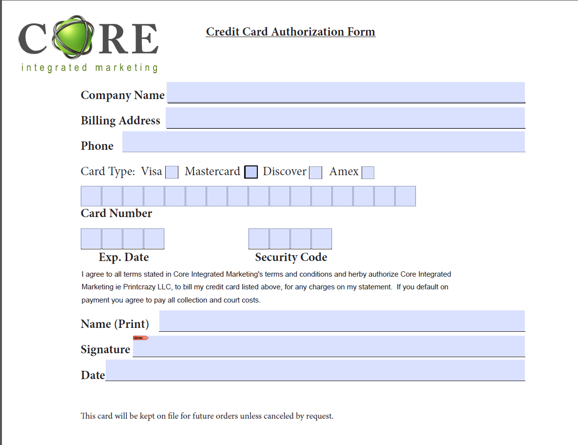 Credit Card Form